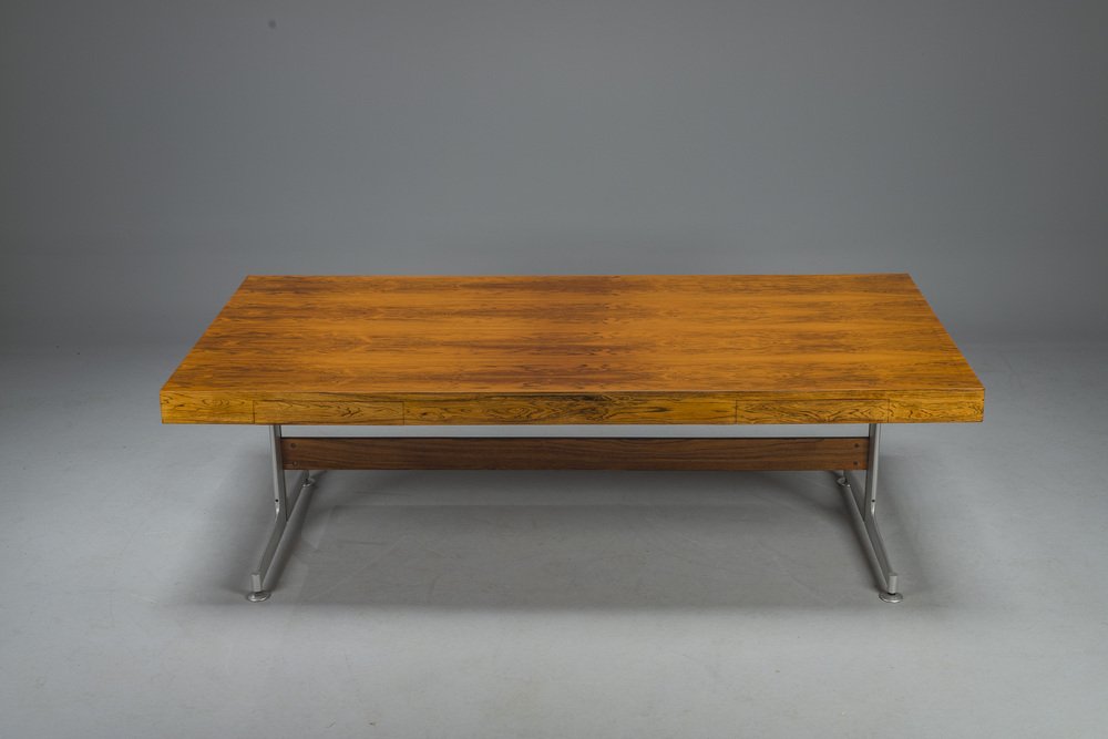Large Executive Rosewood Architects Desk, 1950s for sale at Pamono