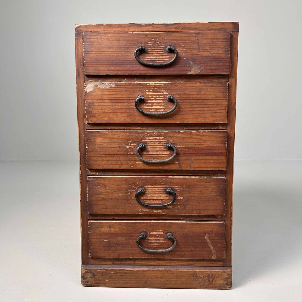Japanese Wooden Drawer Cabinet, 1930s for sale at Pamono