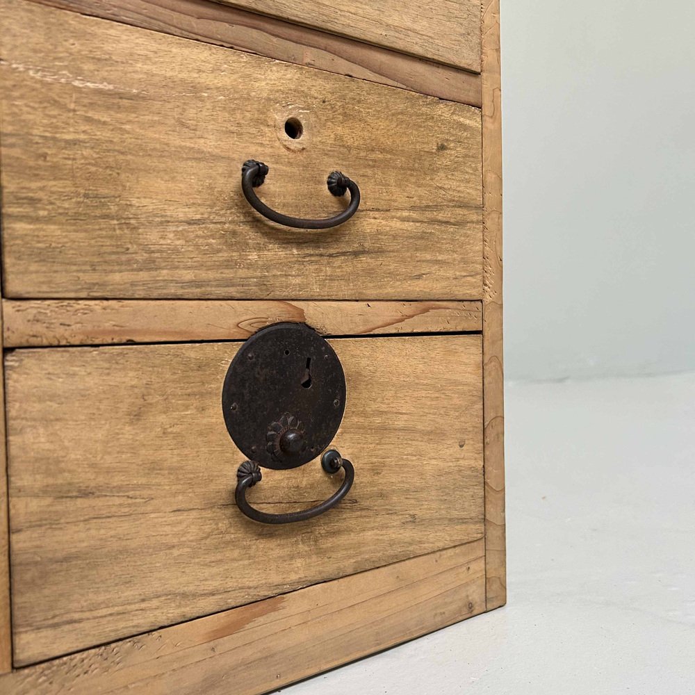 Small Taishō Period Japanese Tansu Drawer Chest, 1920s for sale at Pamono
