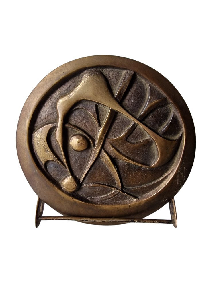 Bronze Bas-Relief Medallion Sculpture for sale at Pamono
