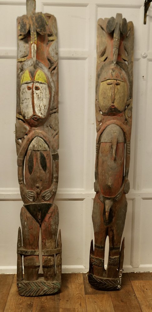 Very Tall African Marriage Figure Panels, 1800s, Set of 2 for sale at ...