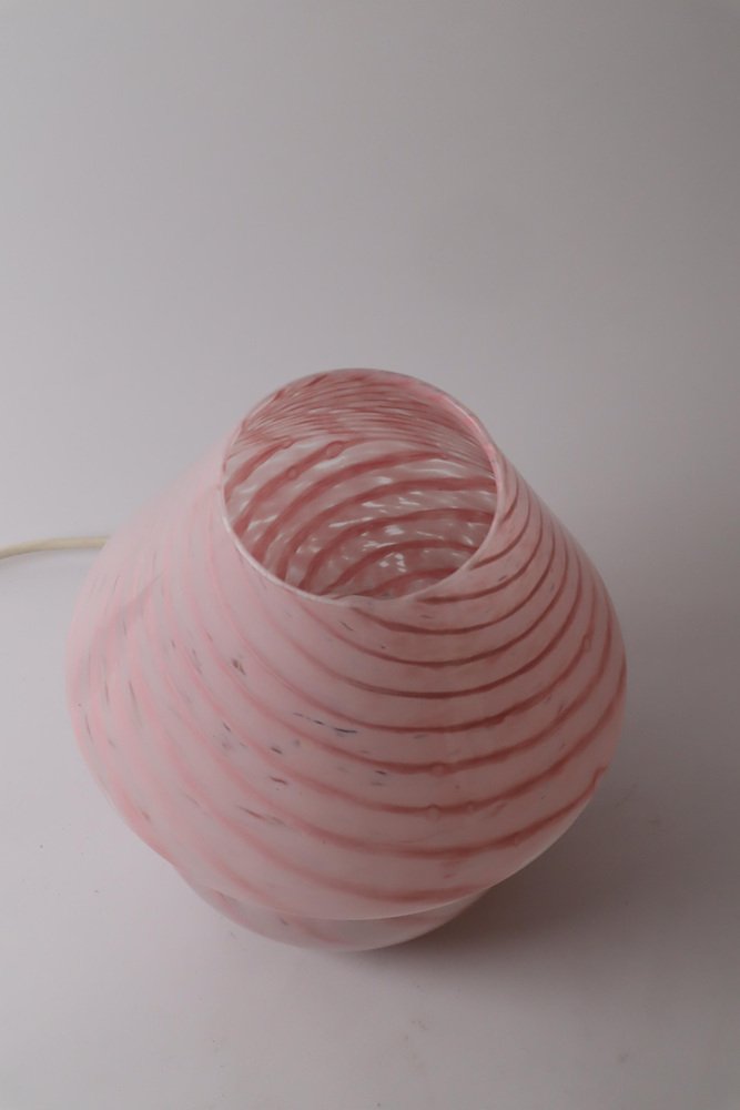 Große Pinke Mushroom Tischlampe aus Muranoglas, 1970er bei Pamono kaufen