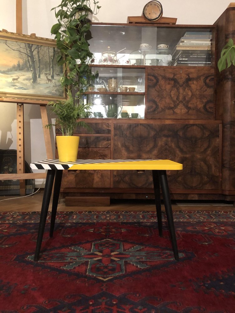 Vintage Coffee Table with Op Art Motif, 1960 for sale at Pamono