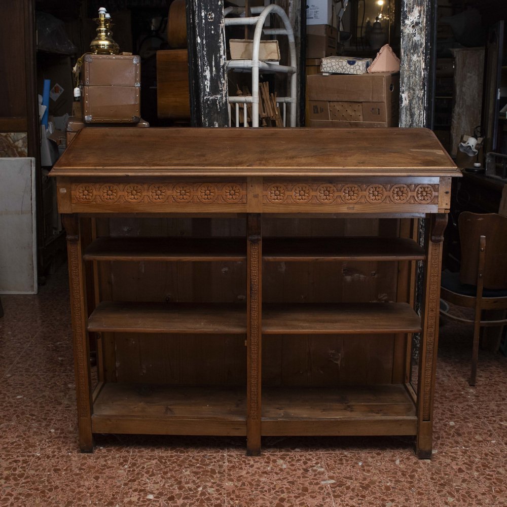 Art Nouveau Sideboard Bookcase with Flap-Openable Lectern, Italy for ...