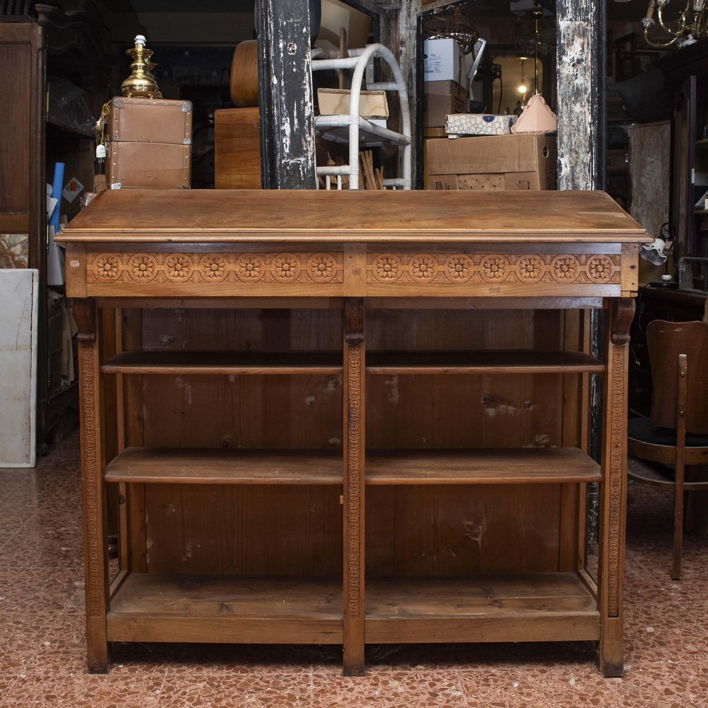 Art Nouveau Sideboard Bookcase with Flap-Openable Lectern, Italy for ...
