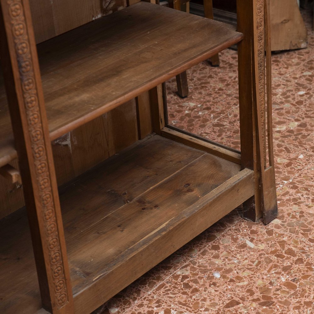 Art Nouveau Sideboard Bookcase with Flap-Openable Lectern, Italy for ...