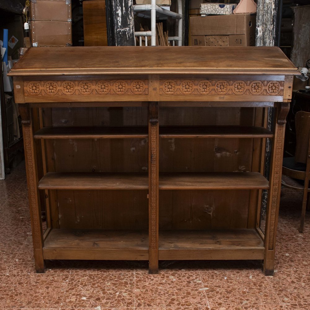 Art Nouveau Sideboard Bookcase with Flap-Openable Lectern, Italy for ...