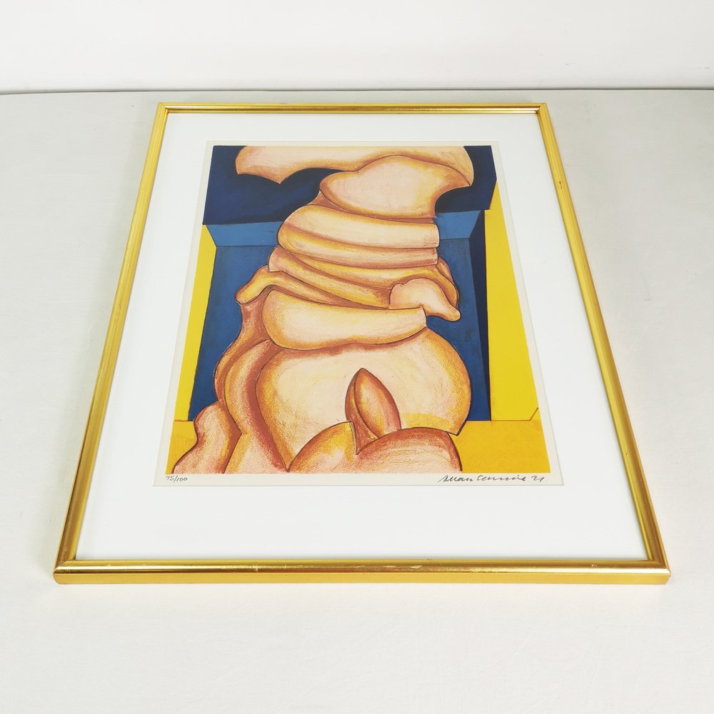 Allan Schmidt, Abstract Figure, Color Lithograph, 1971 for sale at Pamono