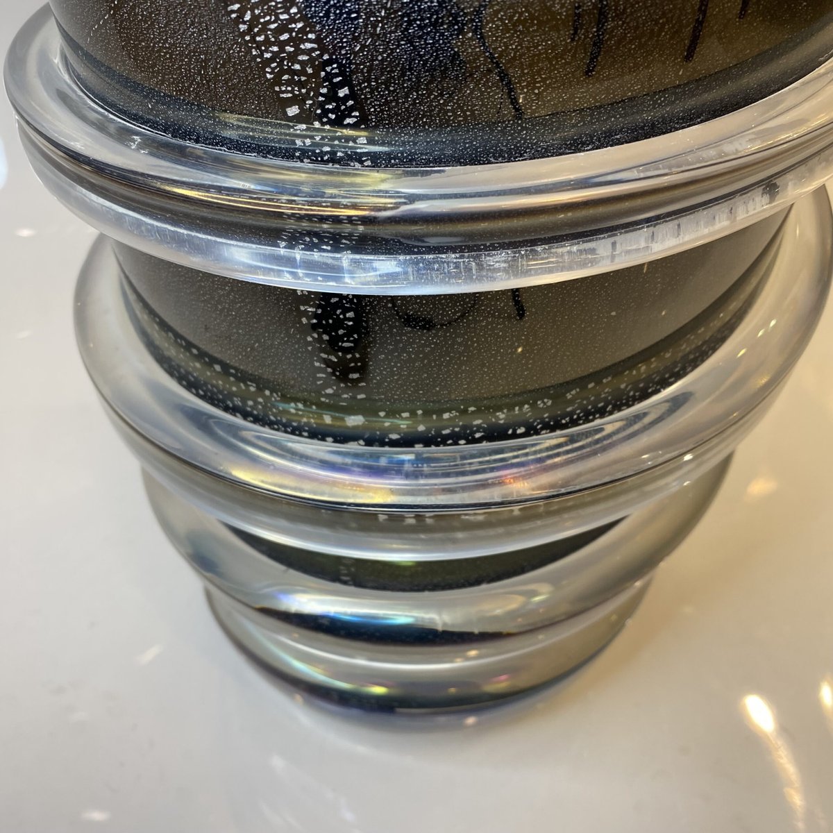 Murano Glass Saturn Rings Vase for sale at Pamono