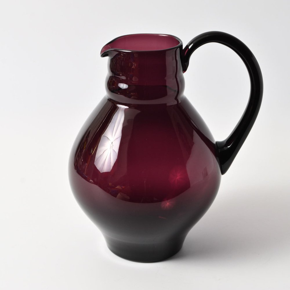 Art Deco Purple Glass Jug by Andries Dirk Copier for Royal Leerdam ...