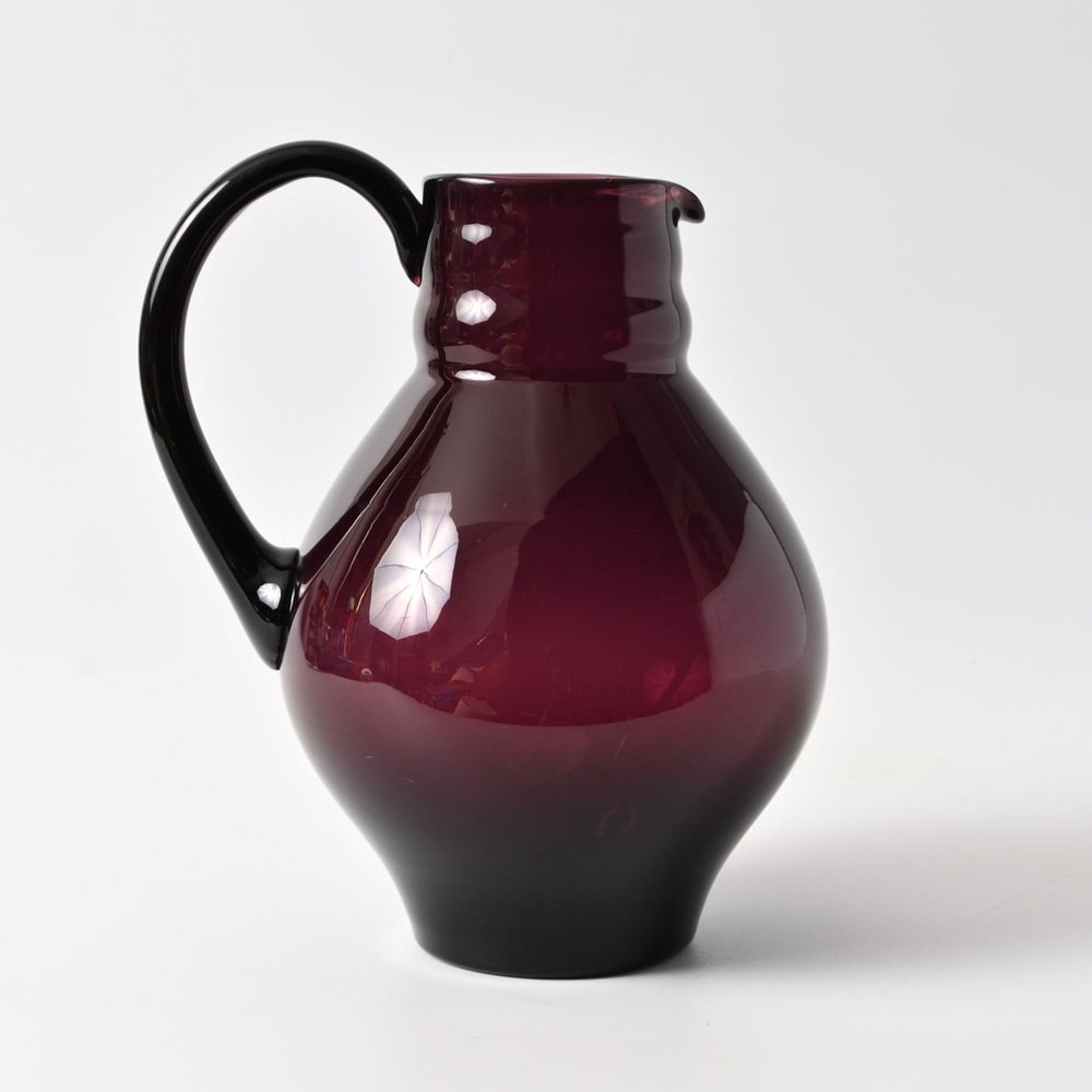 Art Deco Purple Glass Jug by Andries Dirk Copier for Royal Leerdam ...