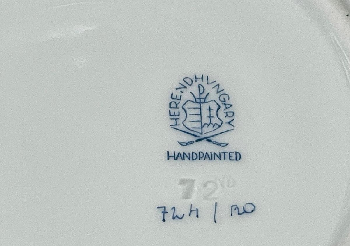 Porcelain Rothschild Cups and Saucers from Herend Hungary, 1960s, Set ...