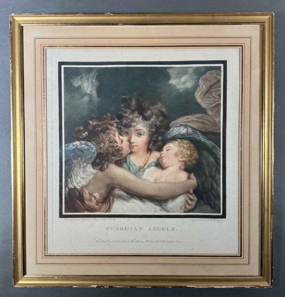 Hodges, Guardian Angels, 19th Century, Color Engraving, Framed for sale ...