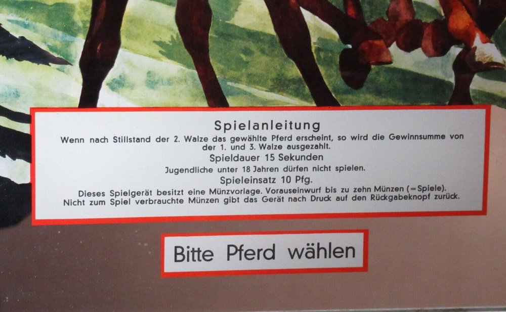 Derby Luxus Slot Machine from Theodor Bergmann & Co. Hamburg, Germany ...