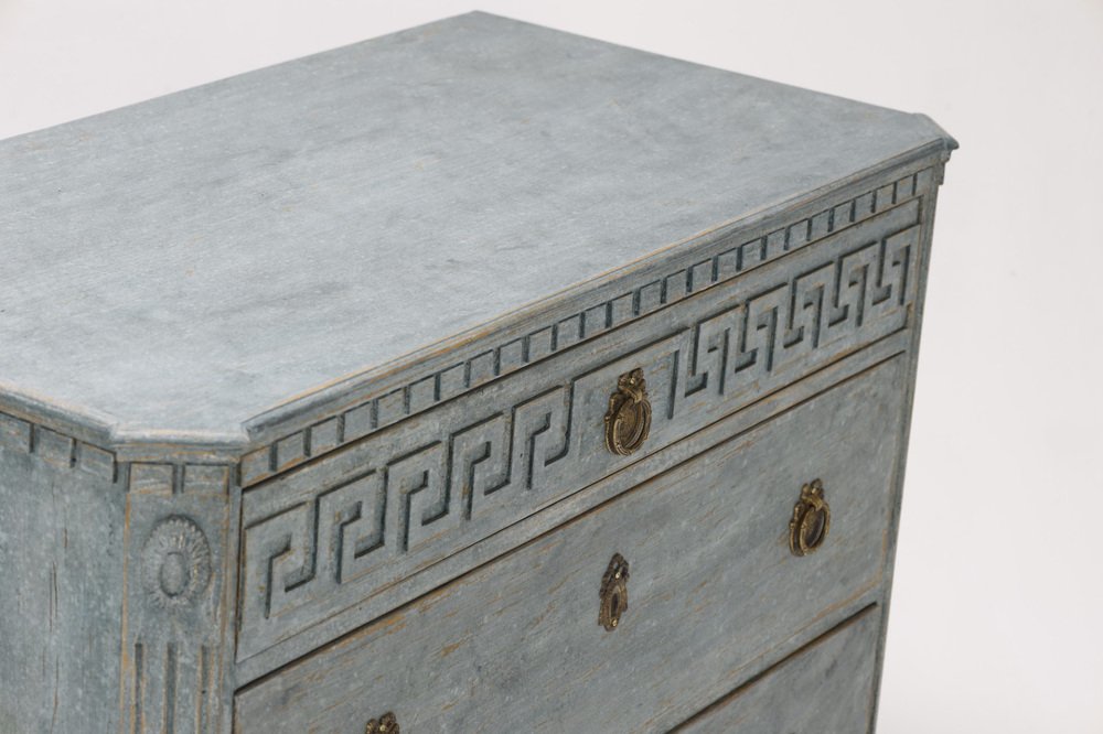 Twin Chests of Drawers with Meander Border, 1870s, Set of 2 for sale at ...