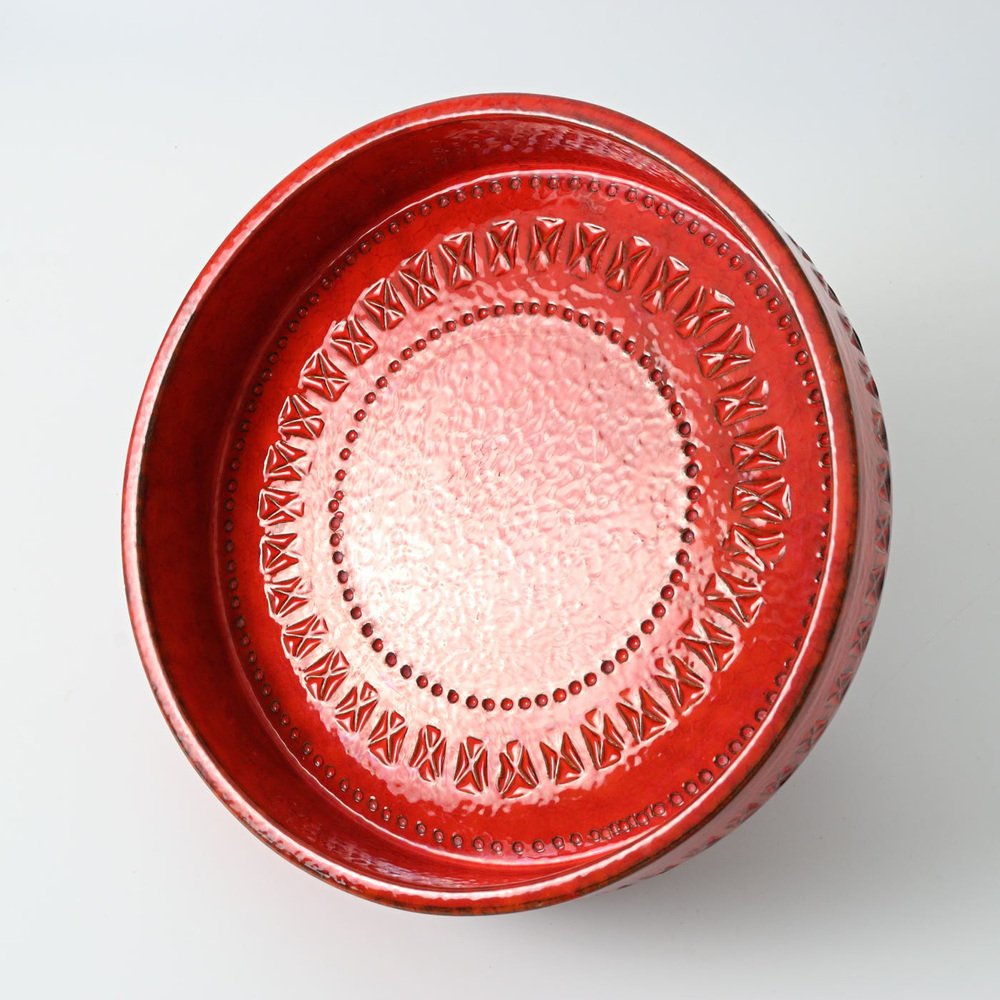 Rimini Red Bowl by Aldo Londi for Bitossi, 1960s for sale at Pamono