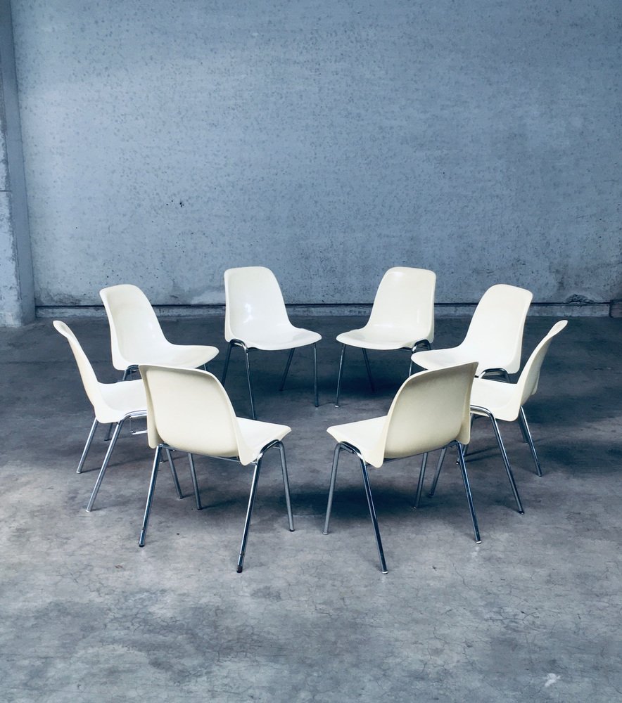Orly Stacking Chairs by Bruno Pollak for Solo, Germany, 1979, Set of 8 ...