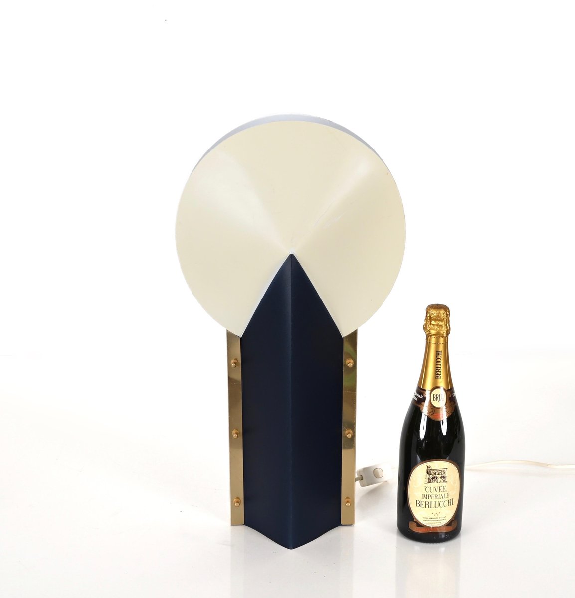 Blue and Cream Moon Table Lamp attributed to Samuel Parker for Slamp ...