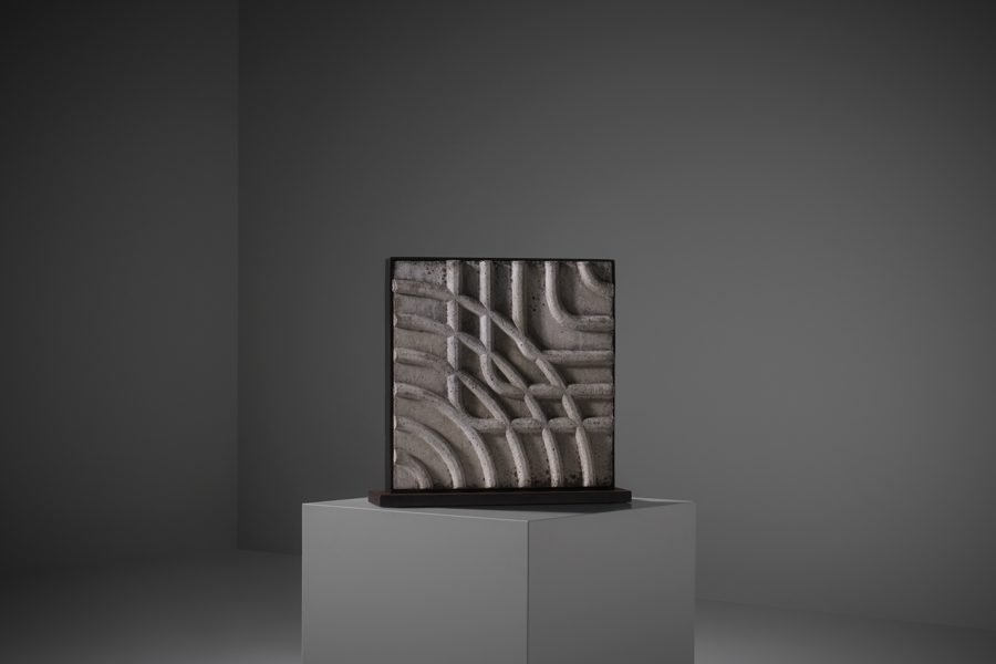 Concrete Relief Sculpture by Momcilo Milovanovic, 1970s for sale at Pamono