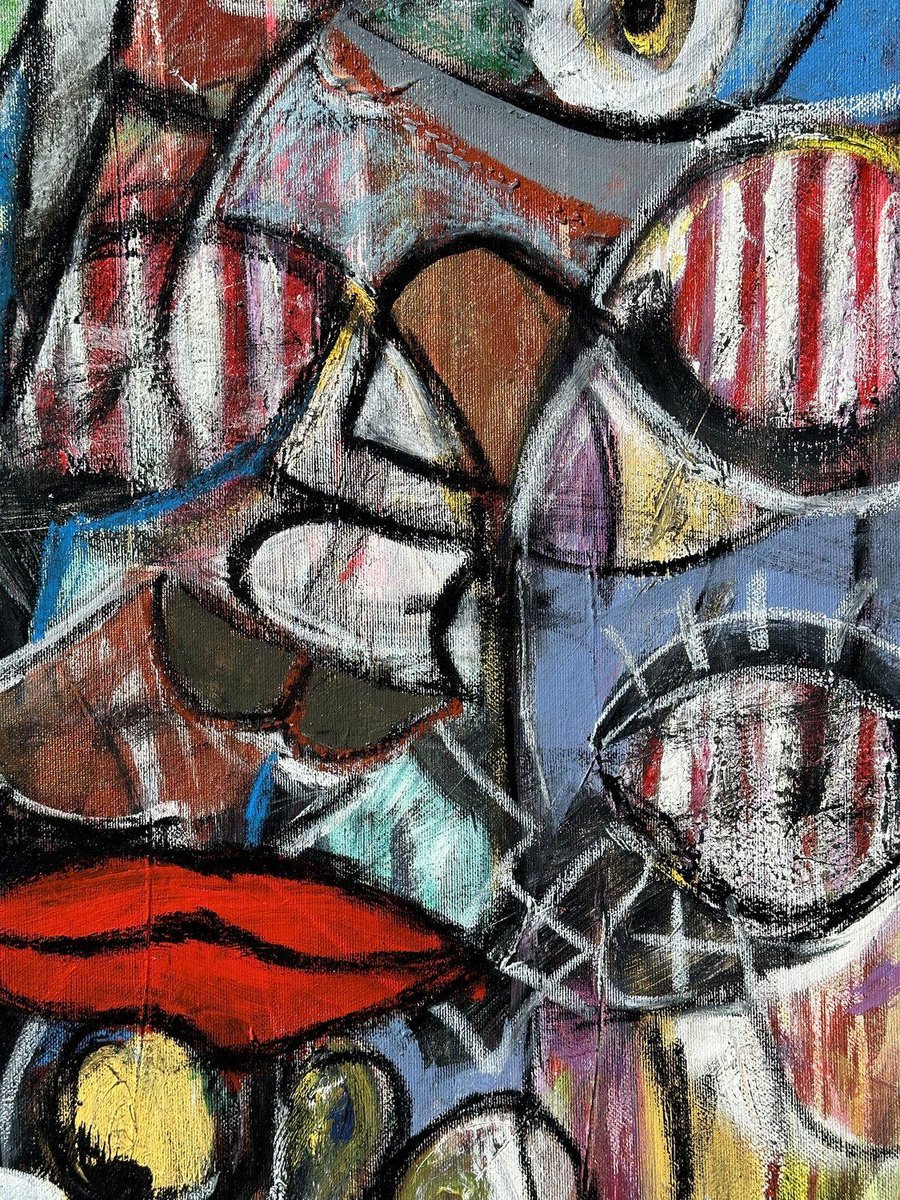 Federico Pinto Schmid, Occhi di bosco, 2024, Acrylic & Oil Pastel on Canvas for sale at Pamono