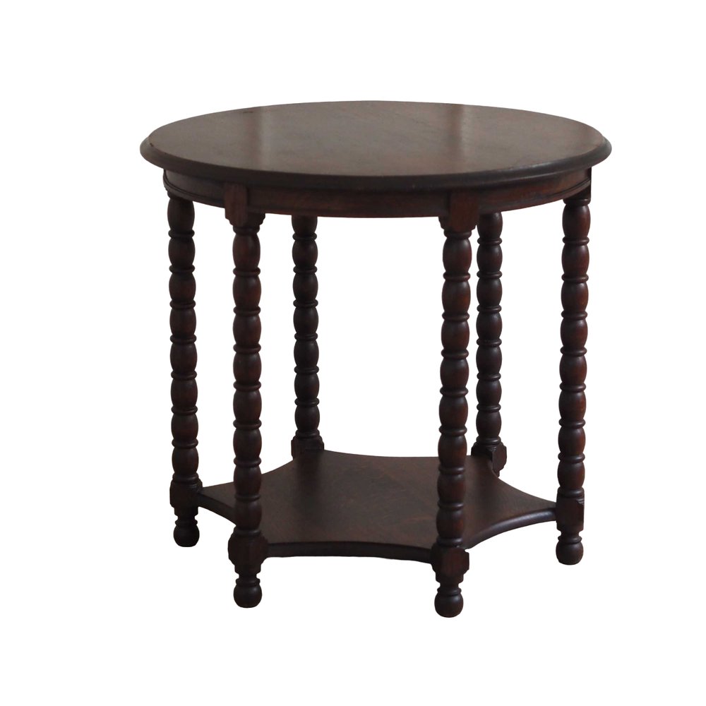 Coffee or Side Table in Turned Wood, 1920s for sale at Pamono