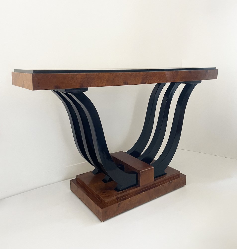 Art Deco Style Two-Tone Console, 1980s for sale at Pamono