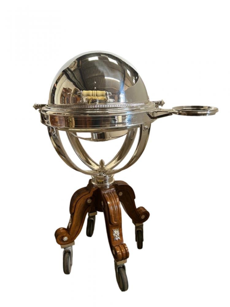 Victorian Silver-Plated Beef Trolley for sale at Pamono