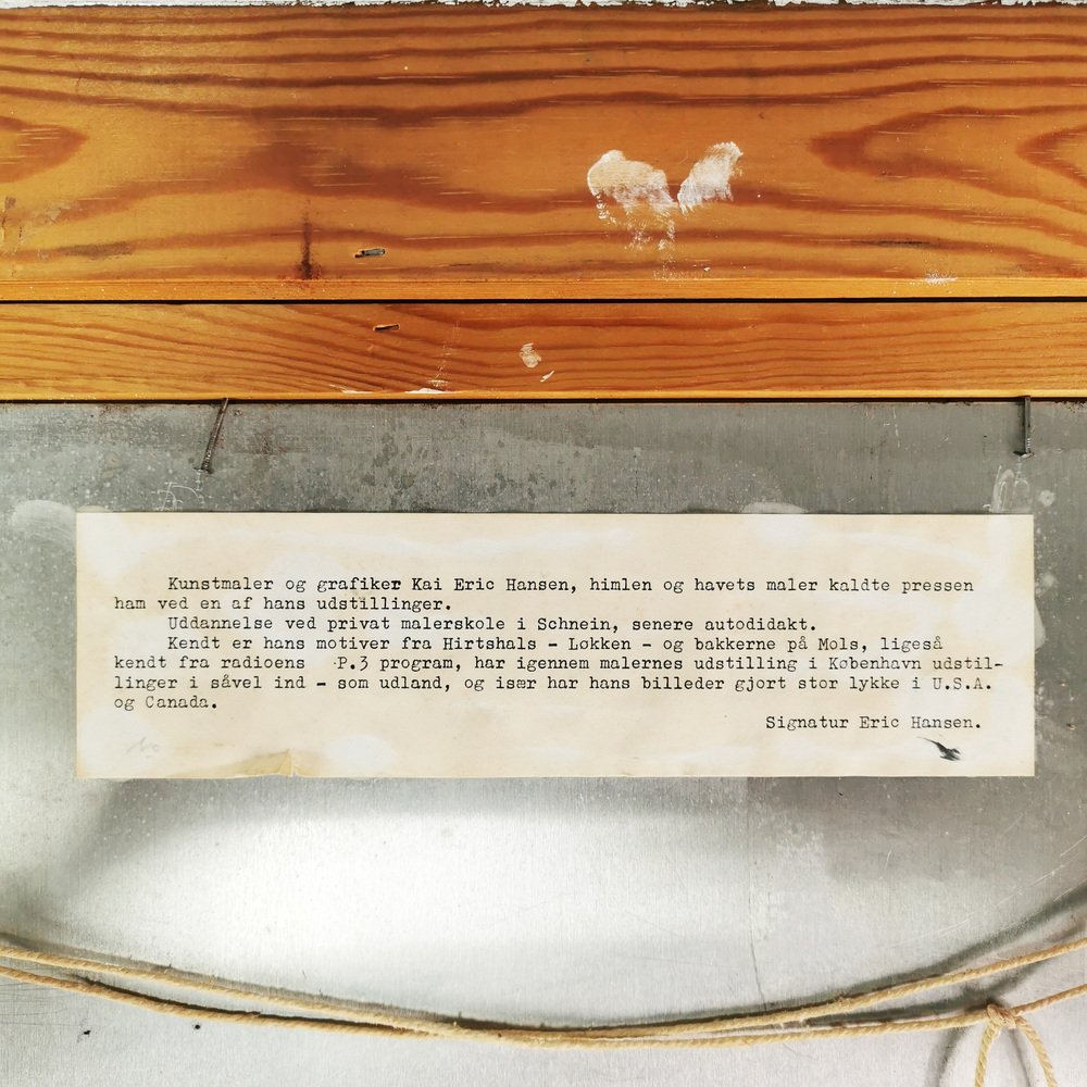 Kai Eric Hansen, Abstract Composition, 1960s, Oil on Metal, Framed for sale at Pamono