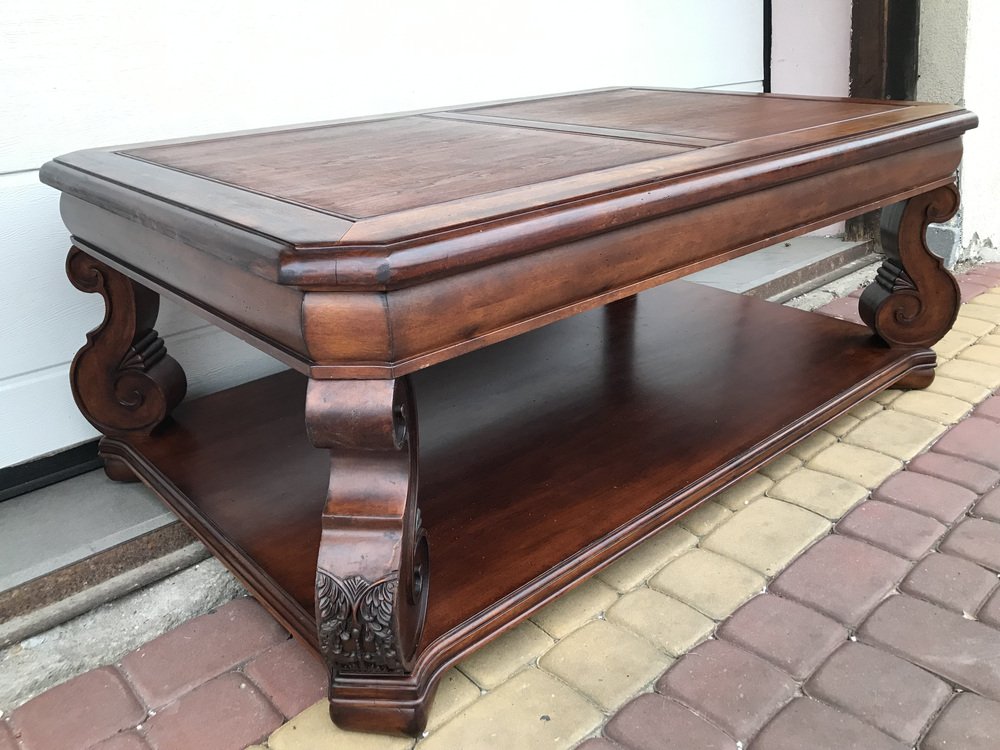 Exclusive Coffee Table in Teak Wood by Markor. , 1980s for sale at Pamono