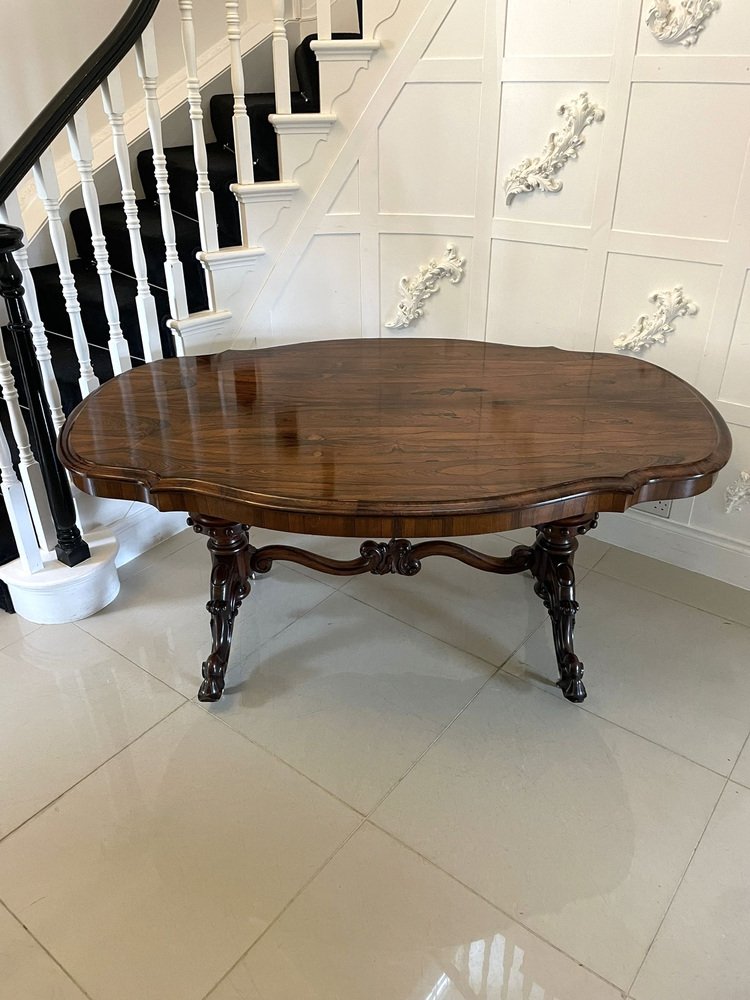 Large Victorian Rosewood Dining Table, 1850s for sale at Pamono