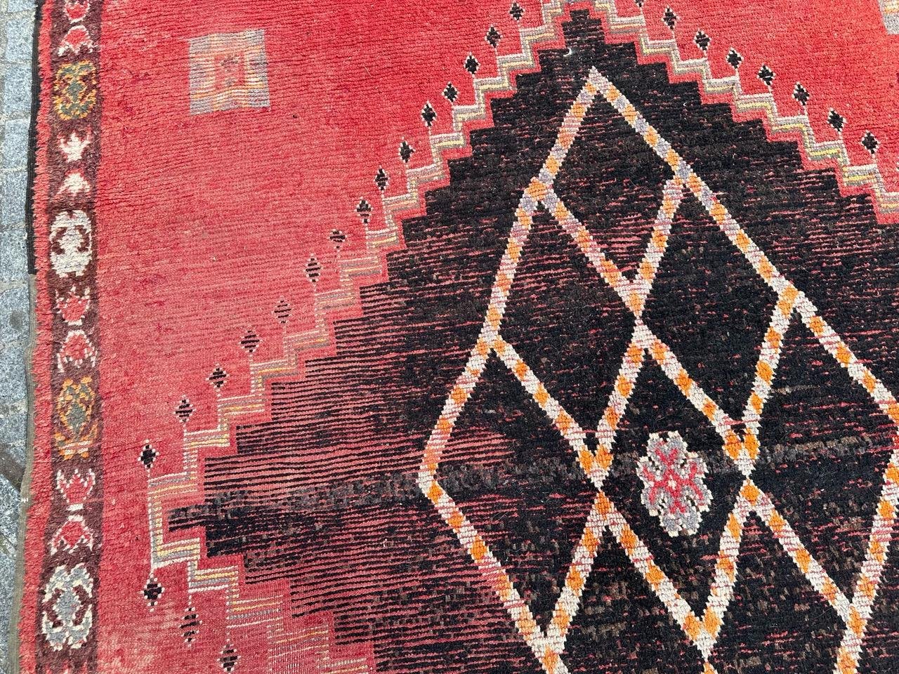 Long Moroccan Tribal Rug, 1940s for sale at Pamono