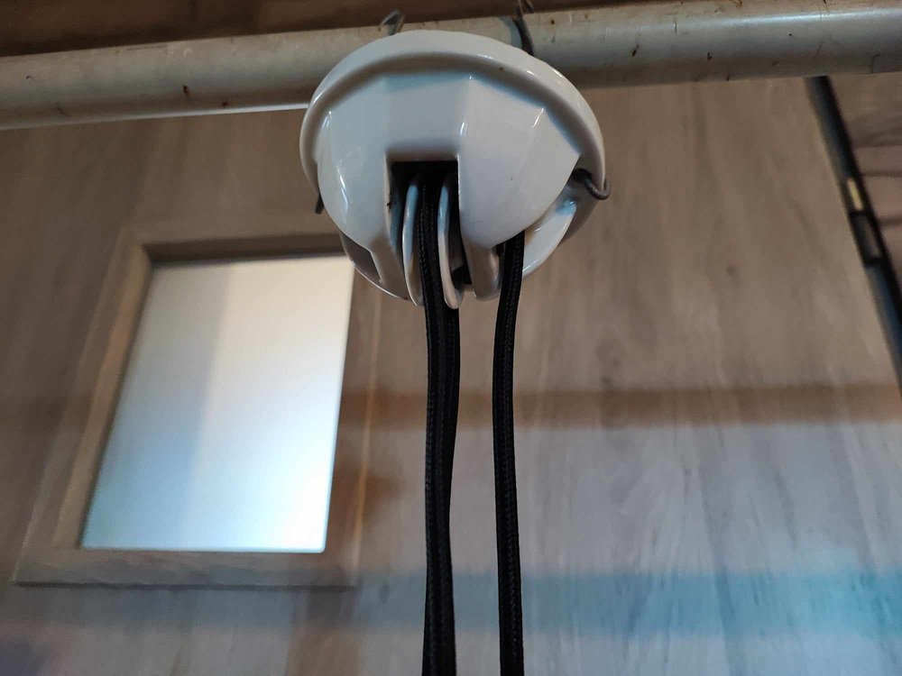 Porcelain Counterweight Ceiling Light, 1920s for sale at Pamono