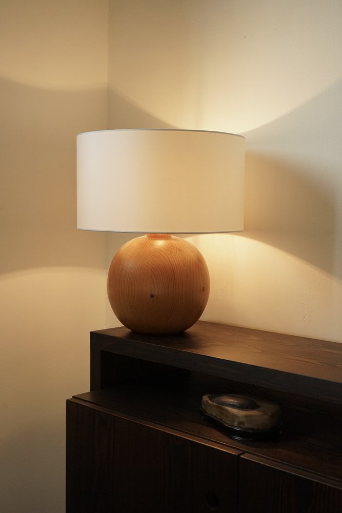 Swedish Pine Table Lamp from Marslöjd, 1970s for sale at Pamono