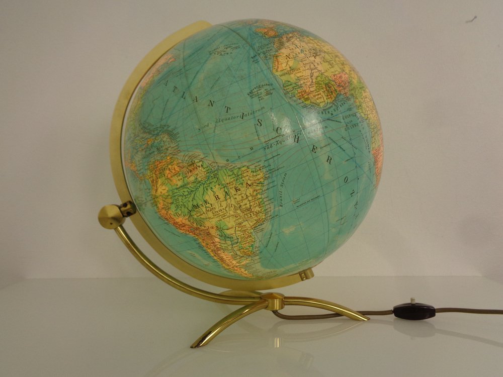 Vintage Illuminated Duo Glass Globe by Paul Oestergaard for Columbus ...