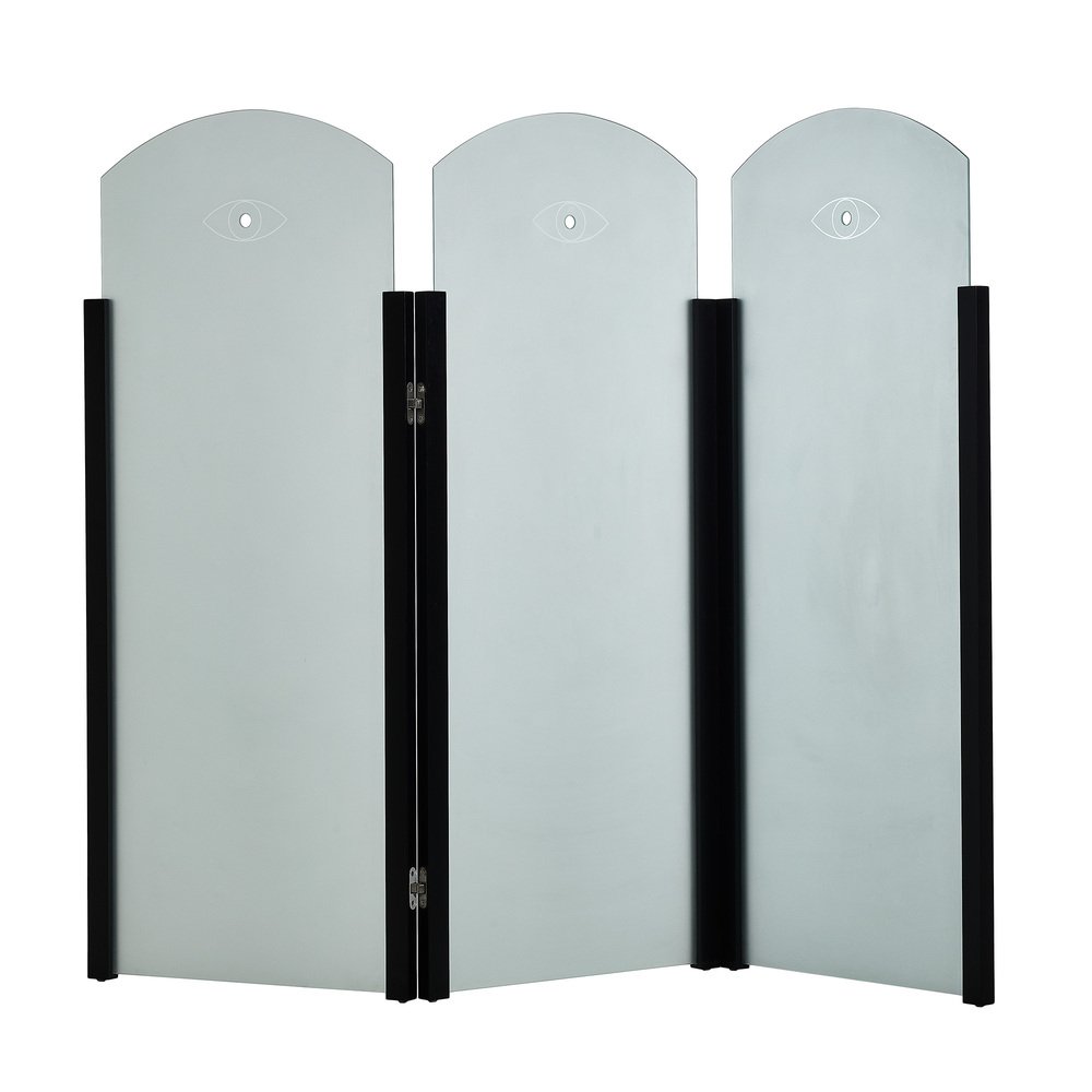 Sandblasted Glass Screen attributed to Promemoria, 1990s for sale at Pamono