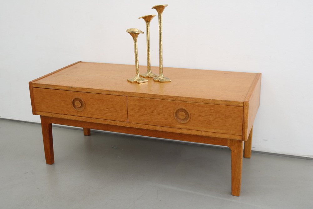 Danish Small Chest of Drawers in Light Oak Lowboard Tv Board Made in ...