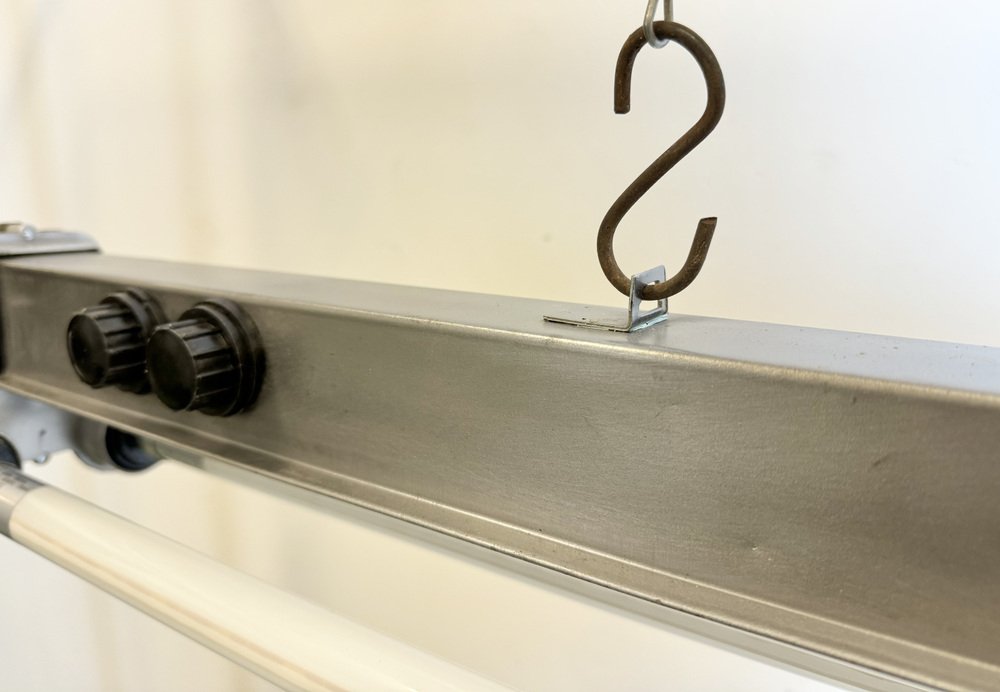 Industrial Polished Hanging Tube Light, 1970s for sale at Pamono