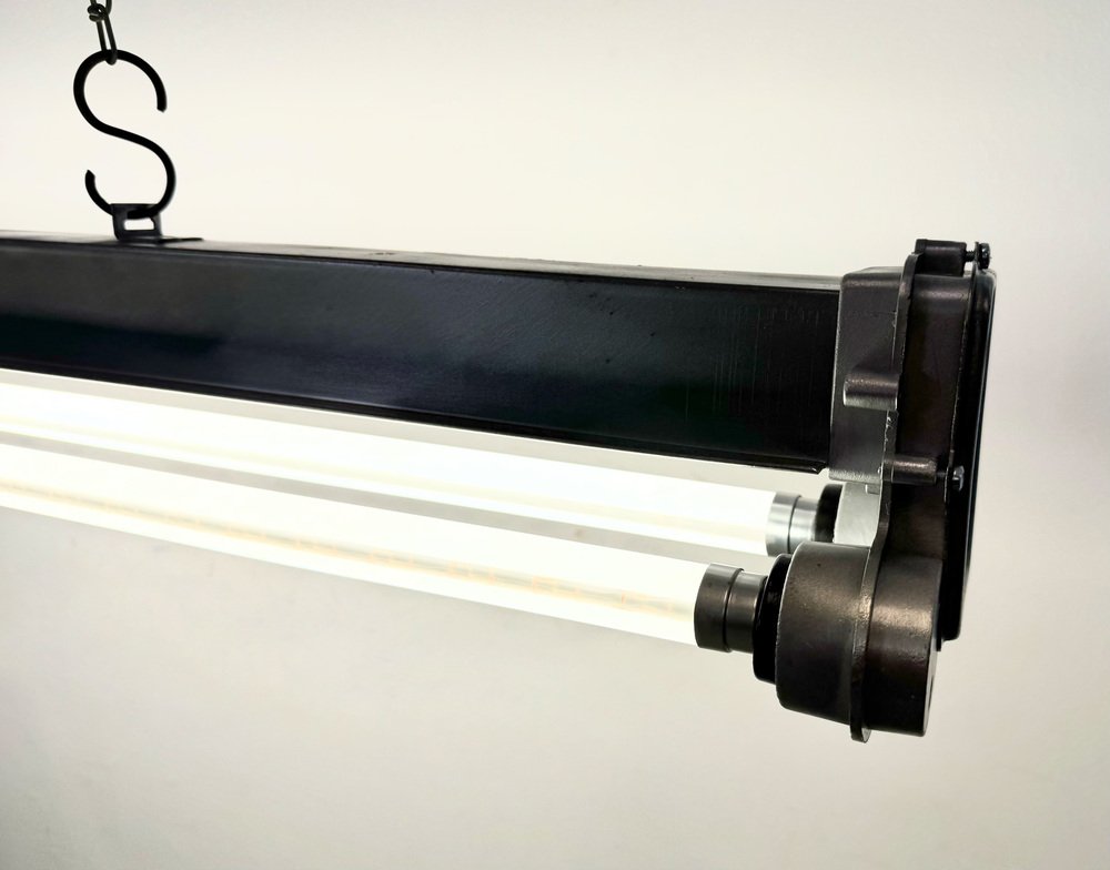 Industrial Polished Hanging Tube Light, 1970s for sale at Pamono