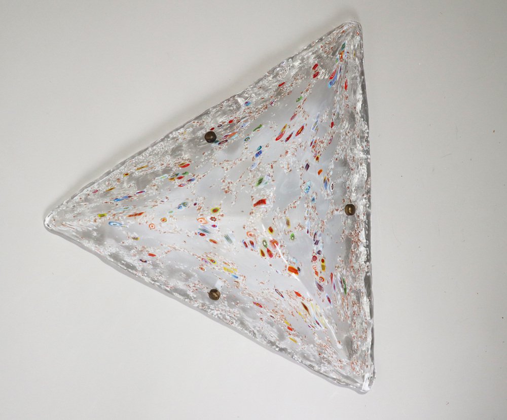 Murano Glass Pyramid Wall Light, 1970s for sale at Pamono