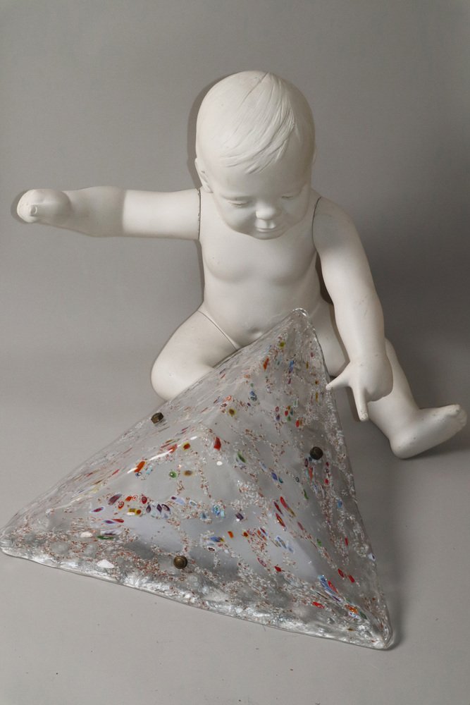 Murano Glass Pyramid Wall Light, 1970s for sale at Pamono