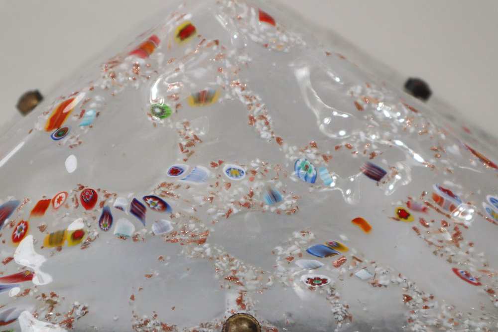 Murano Glass Pyramid Wall Light, 1970s for sale at Pamono