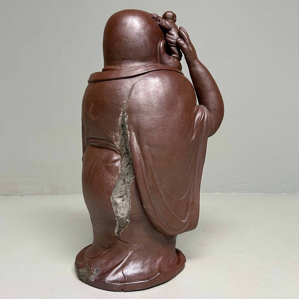 Terracotta Statue of Hotei (布包) with Karako (唐子), Japan, 1950s for sale ...