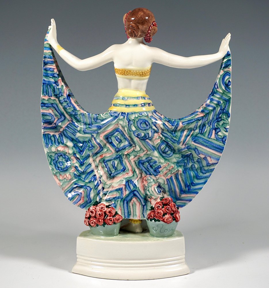 Art Deco Ruth Dancer in Costume Figurine from Goldscheider, Vienna ...