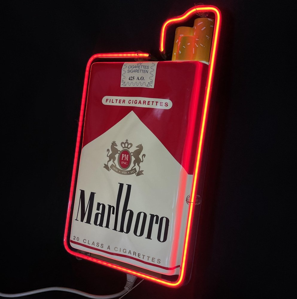 Red Neon Illuminated Advertising Sign from Marlboro, 1990s for sale at ... Red Neon Illuminated Advertising Sign from Marlboro, 1990s for sale at ...
