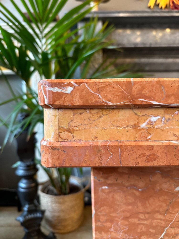 Italian Rossa Verona Marble Pedestal, 1950s for sale at Pamono