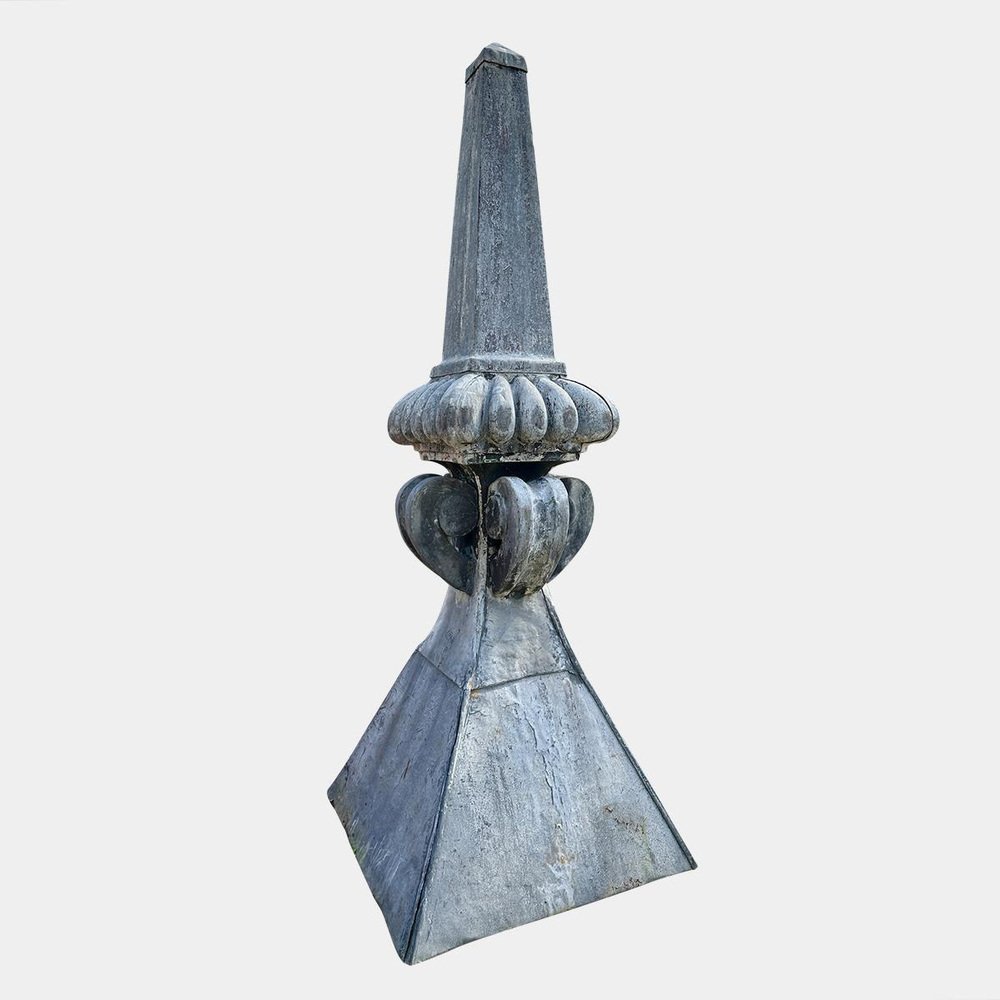 Monumental Lead Obelisks Finials, 1840s, Set of 2 for sale at Pamono