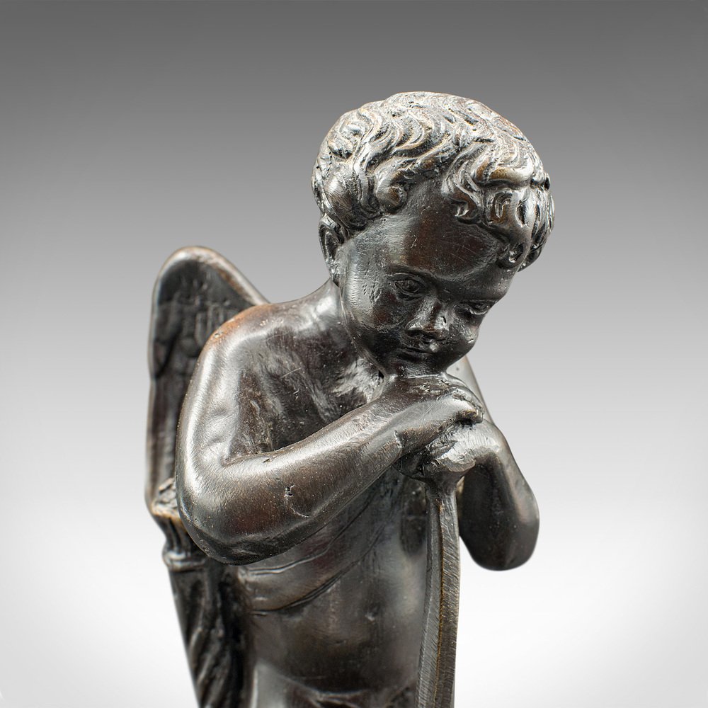 French Art Deco Bronze and Marble Putti Figures, 1930s, Set of 2 for ...
