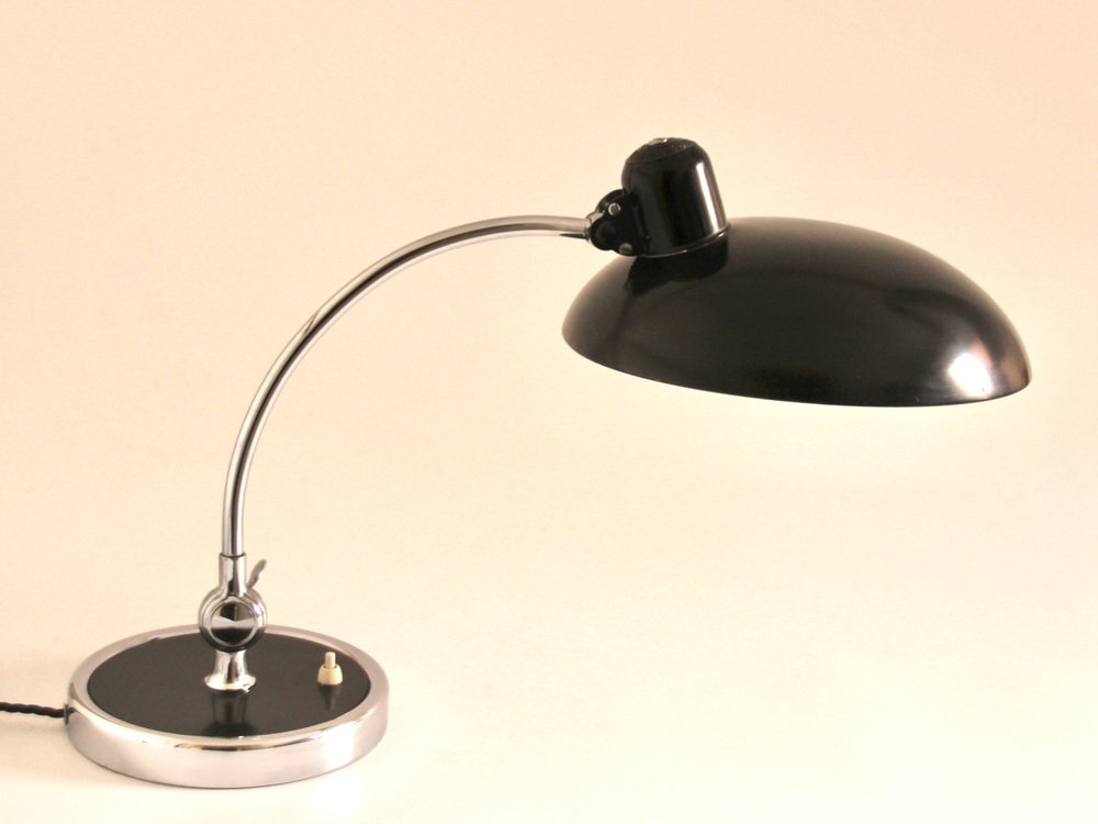 German Bauhaus Black Metal Model 6631 Desk Lamp by Christian Dell for Kaiser Idell, 1930s for ...