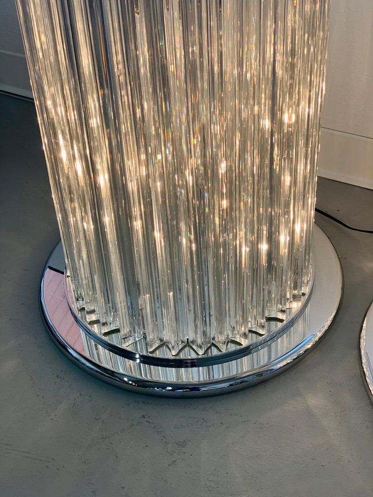 Murano Glass Light Columns, 1980s, Set of 2 for sale at Pamono