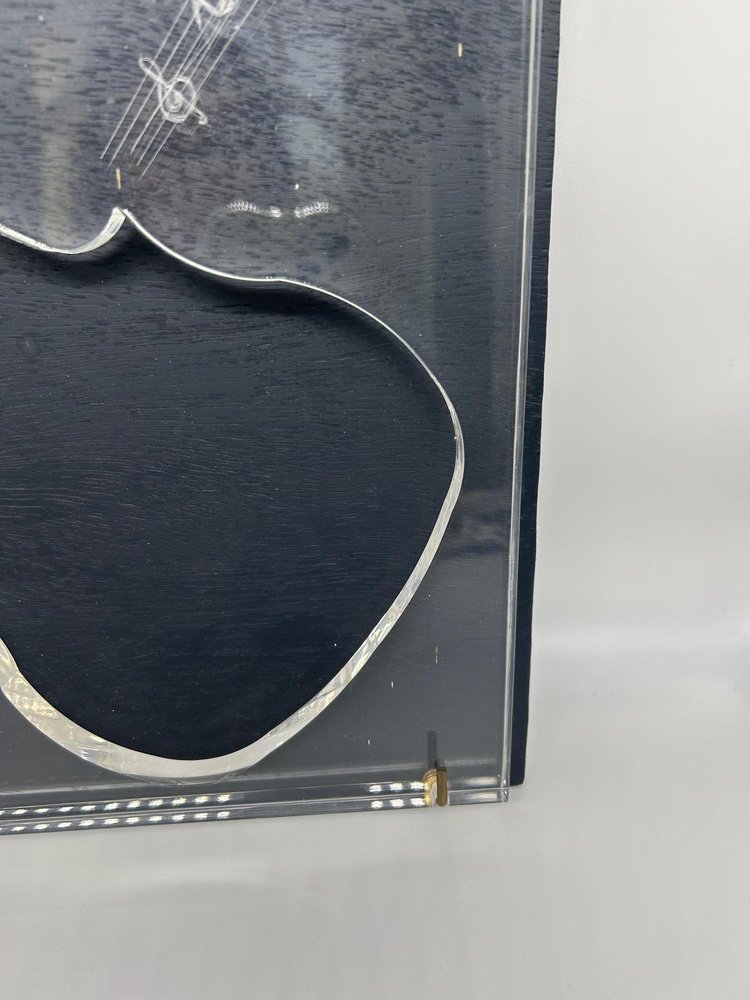 Acrylic Glass Violin Artwork, 1970s for sale at Pamono